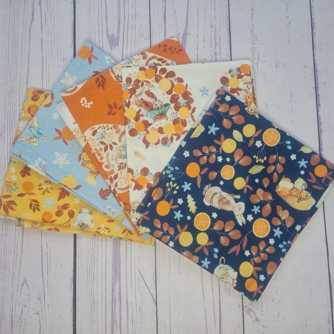 Winter Fruits – Peter Rabbit Fat Quarter Bundle of 5 Quilt Fabrics - Etsy