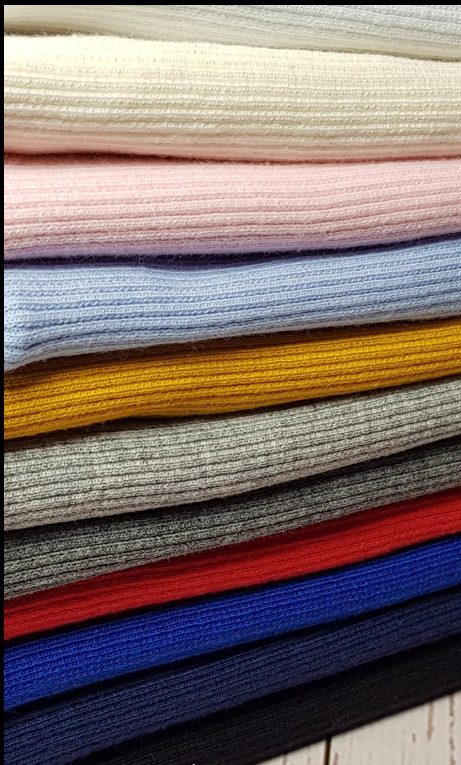Tubular Jersey Ribbing Knit Cotton Fabric X Half Metre. - Etsy UK