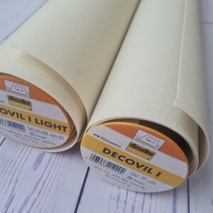 Decovil 1 and Decovil Light: Fusible Interfacing/interlining Heavy ...