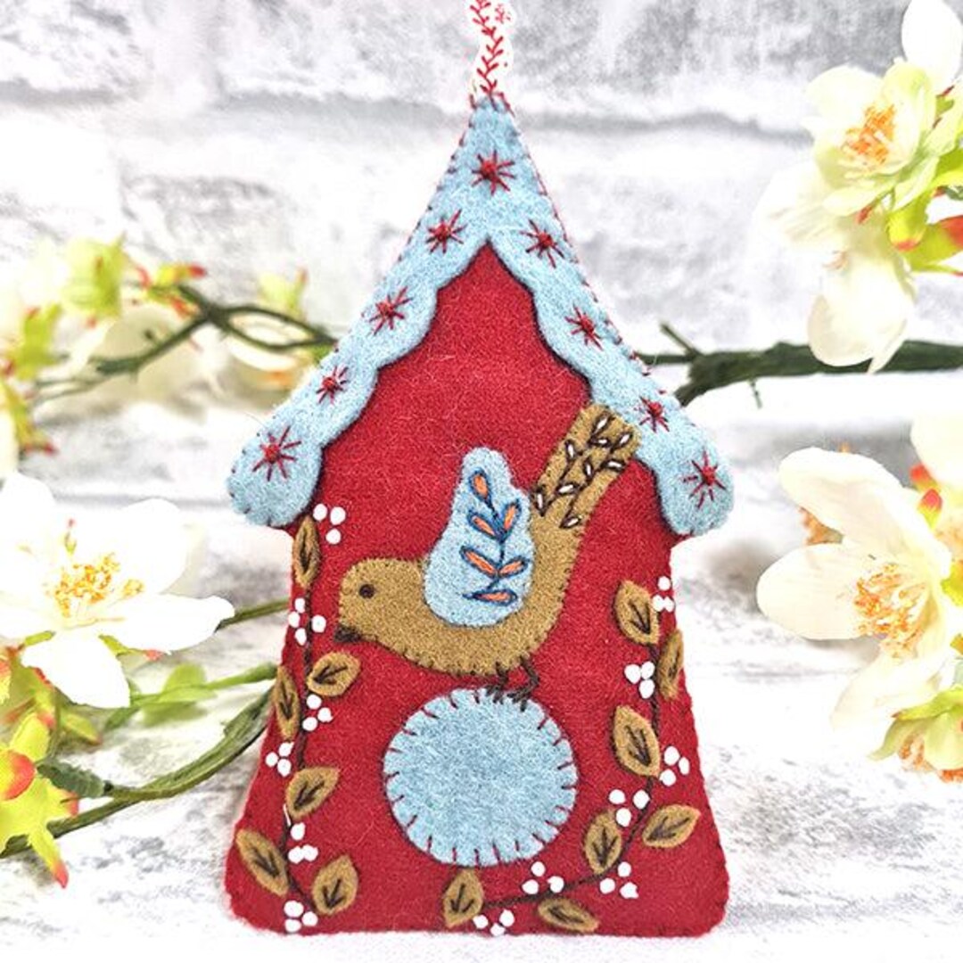 Folk Birdhouse Wool Mix Felt Mini Craft Kit, Corinne Lapierre, UK. - Etsy
