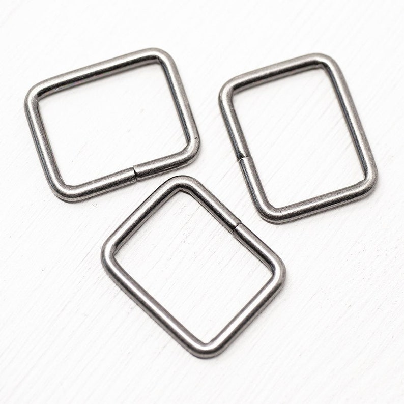 2 X Metal Rectangle Loop Ring Strap Connectors for Bag Making. - Etsy