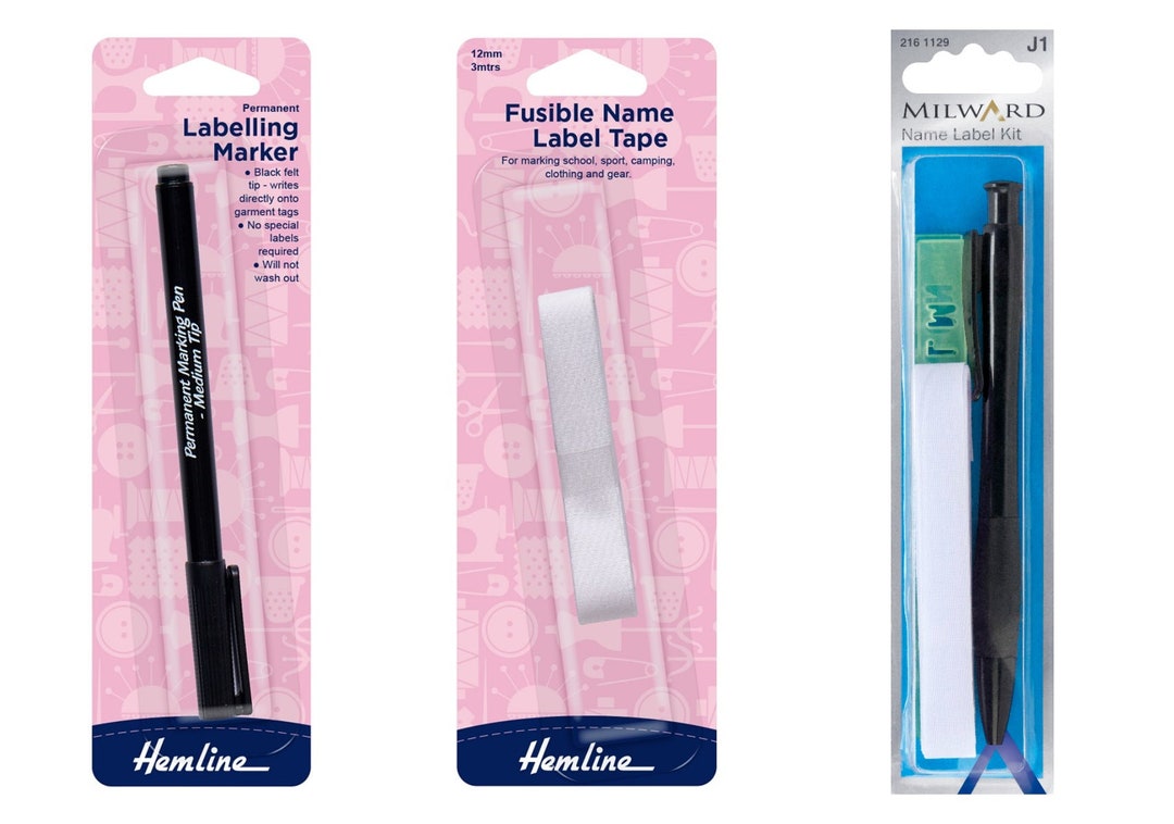 Iron-on Name Label Tape/permanent Label Pen/pen Set. Marking School and ...