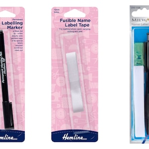Iron-on Name Label Tape/permanent Label Pen/pen Set. Marking School and ...