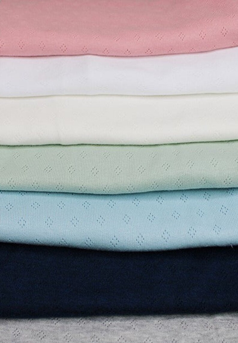 Fine 100% Cotton Jersey Knit With Diamond Openwork/ Pointelle - Etsy