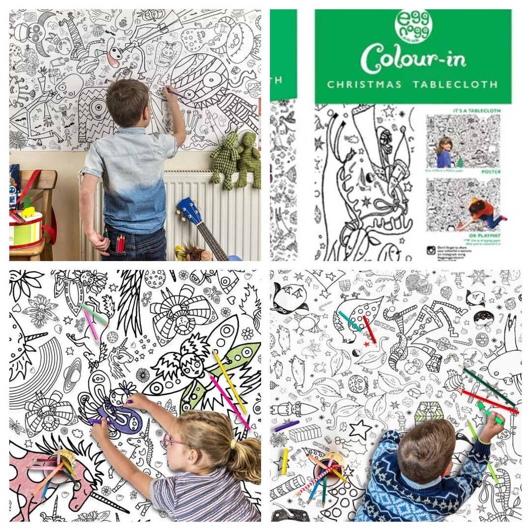 Colouring in Kids Table Cloth/poster by Eggnogg - Etsy