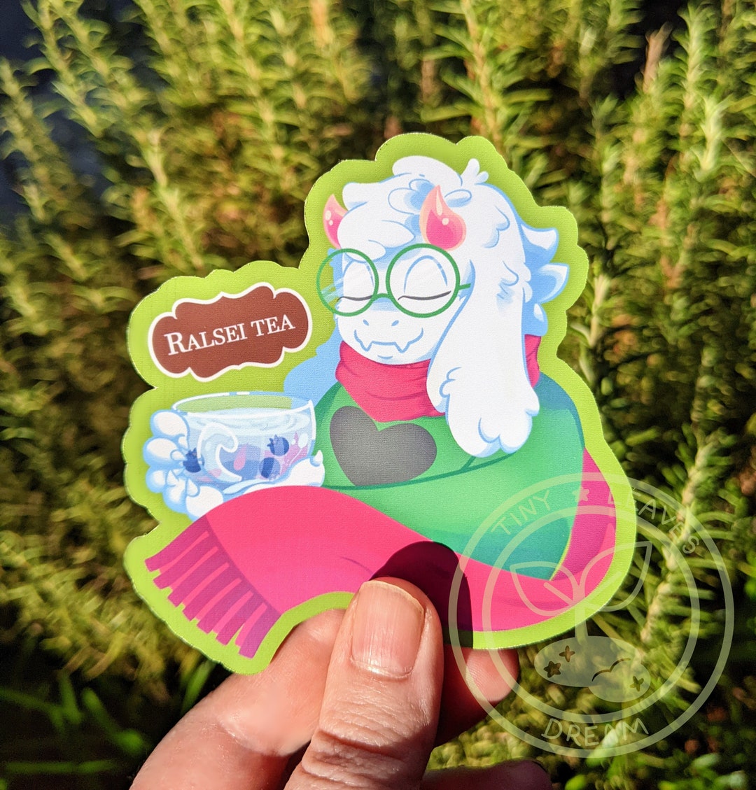 Ralsei Tea Sticker Deltarune 3.5 Inches - Etsy