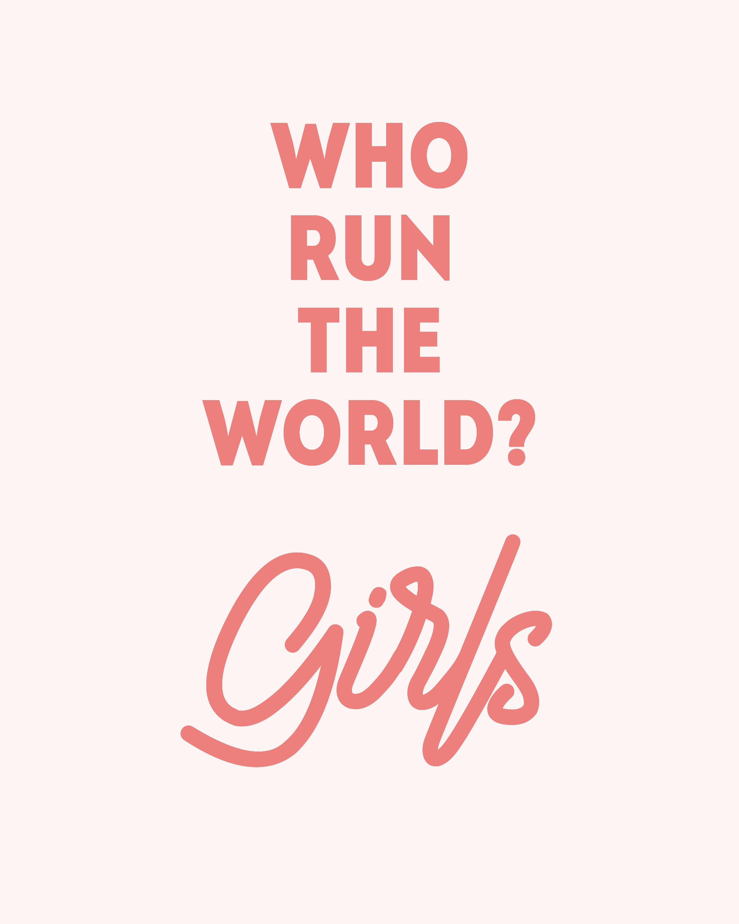Who Run the World Girls Beyonce Song Lyric 8'' X - Etsy