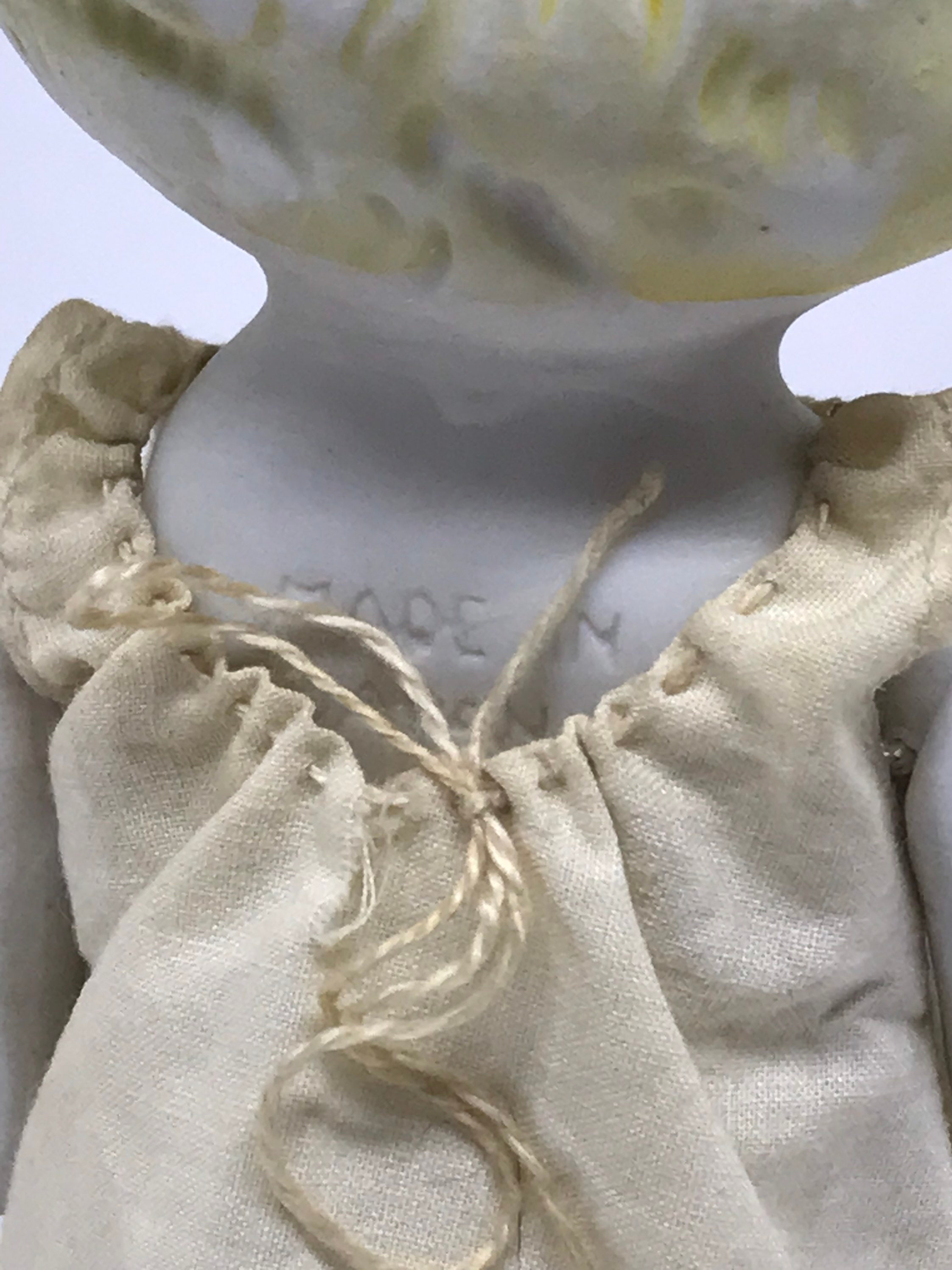 Bisque Doll Moveable Arms Made in Japan. Blond Hair Red Bow - Etsy