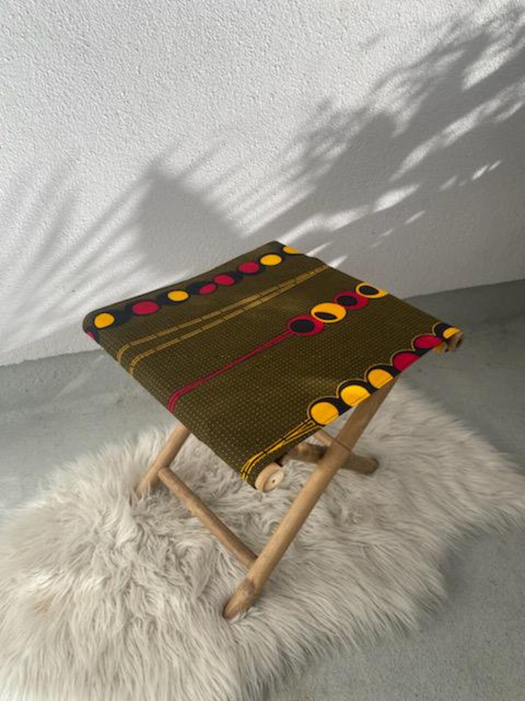 Folding Stool in Bamboo and Wax - Etsy