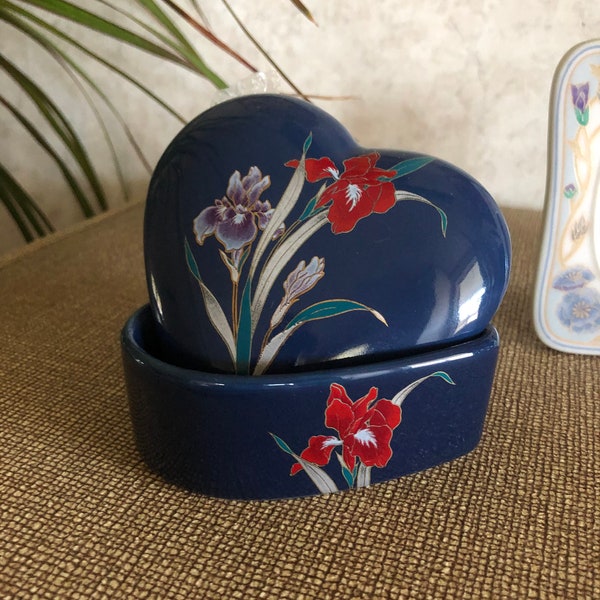 Porcelain Blue and White Trinket Box - Etsy