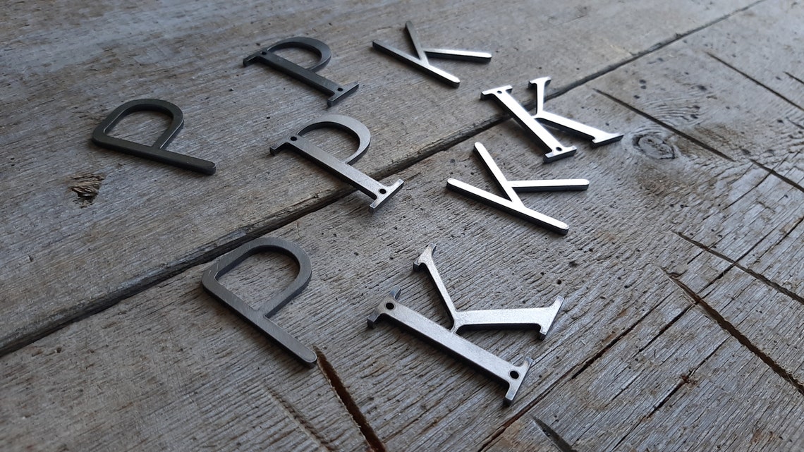 Small metal letters /LASER CUT /metal number / metal letters / | Etsy