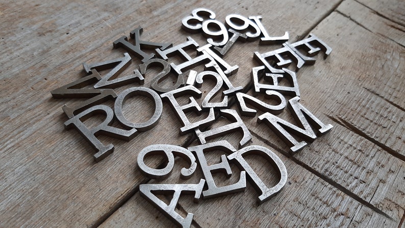 Small metal letters /LASER CUT /metal number / metal letters / | Etsy