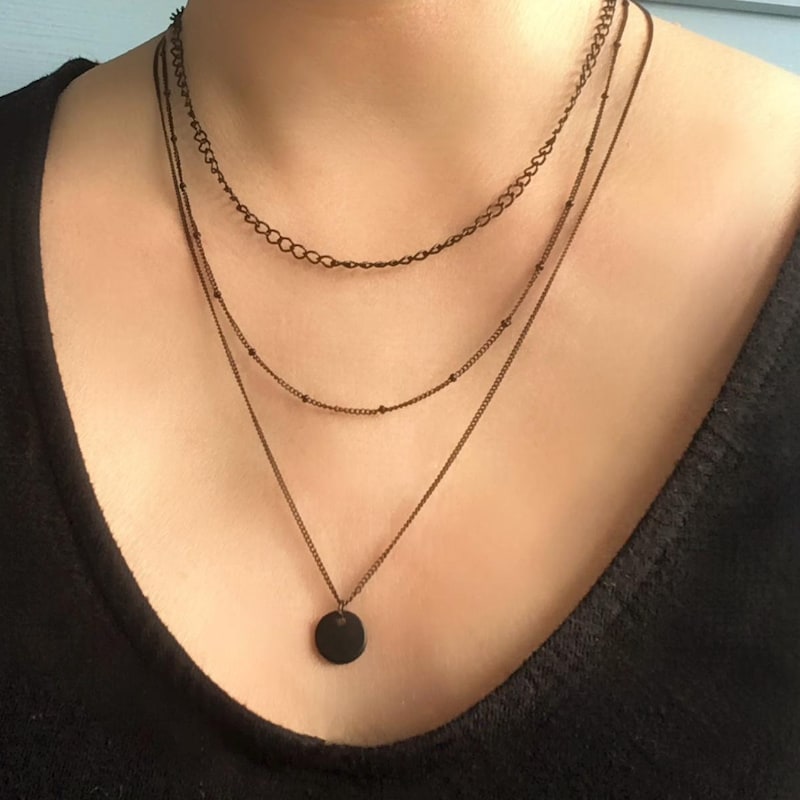 3 Layer Necklace - Etsy