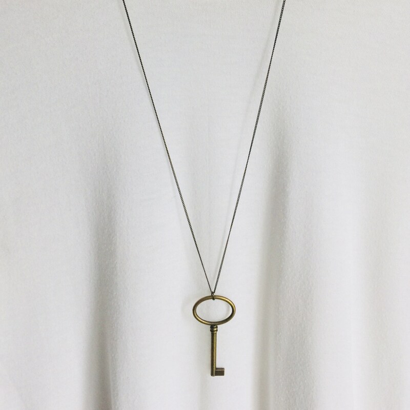 Long Key Necklace - Etsy