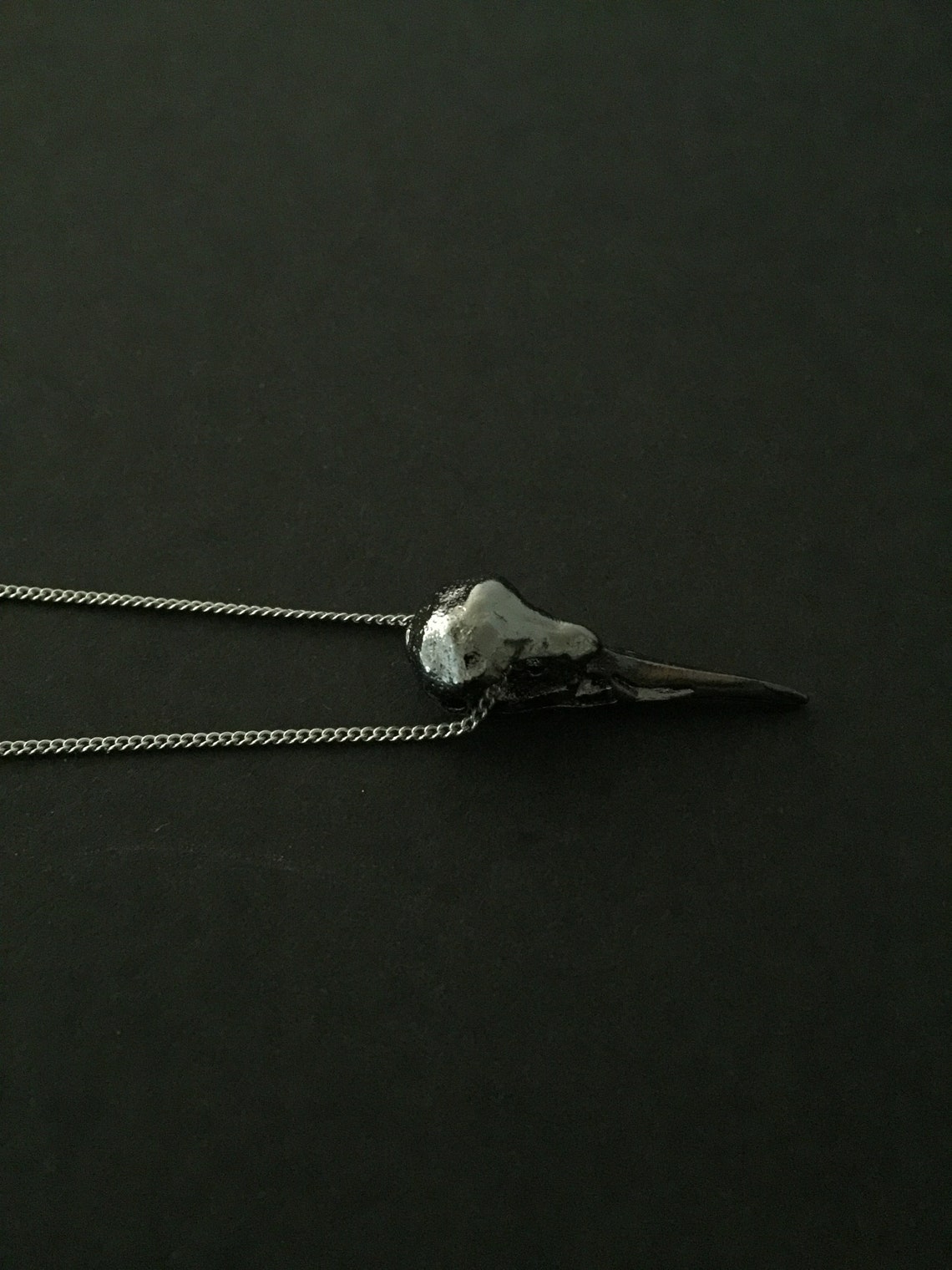 Bird Skull Necklace Skull Necklace Long Necklace Mens Women | Etsy