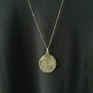 Round Meteor Pendant Round Charm Pendant Long Necklace Boho Jewelry ...