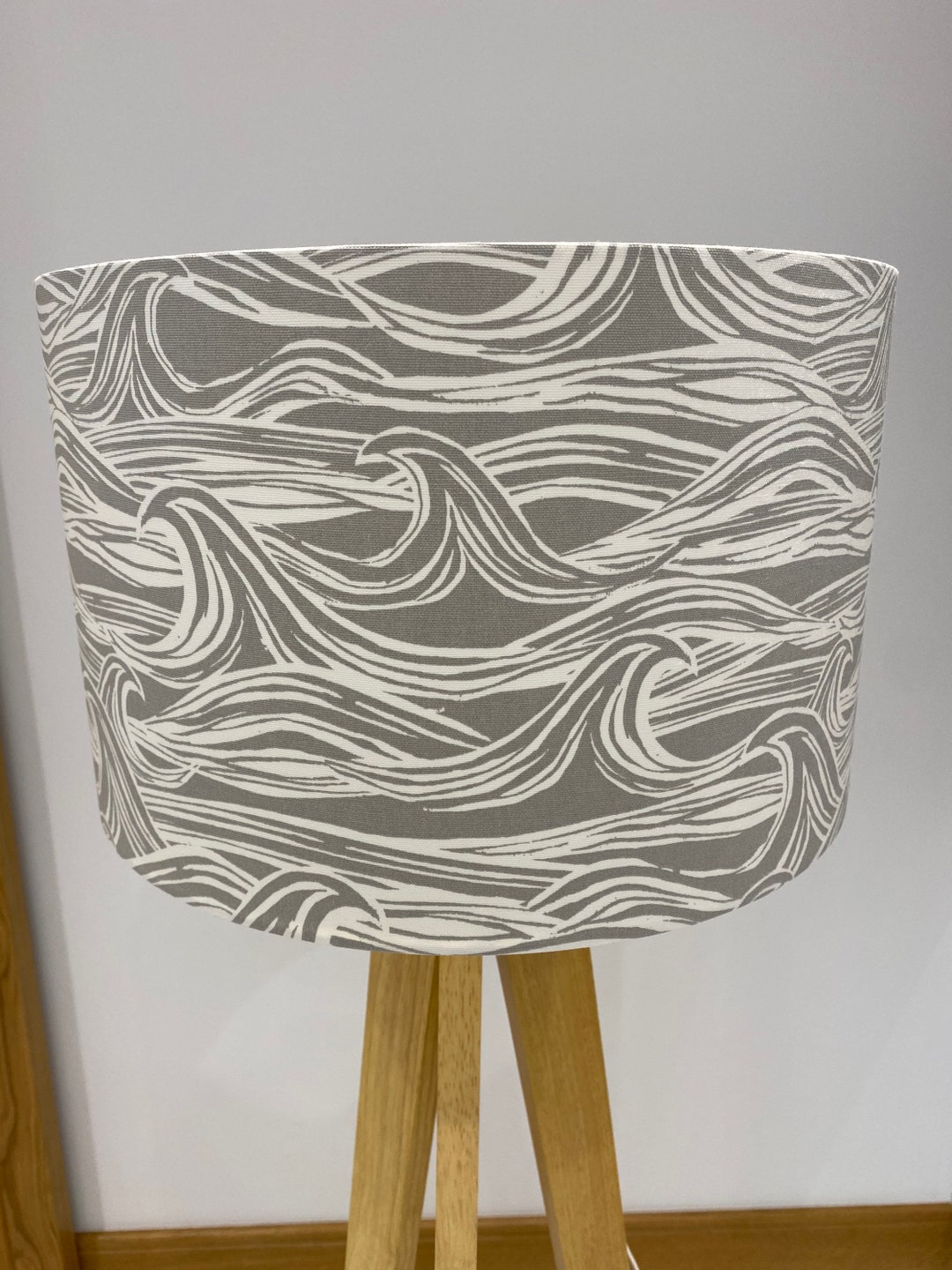 Handmade Studio G Surf Grey Lampshade-coastal-waves-beach - Etsy UK