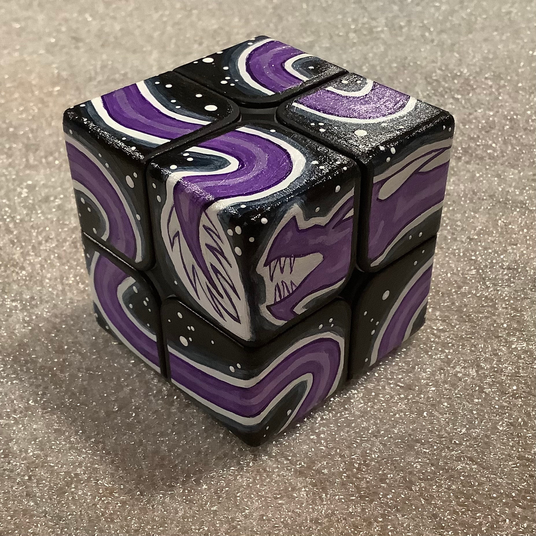 Celestial Wyrm Hand Painted Rubiks Cube - Etsy