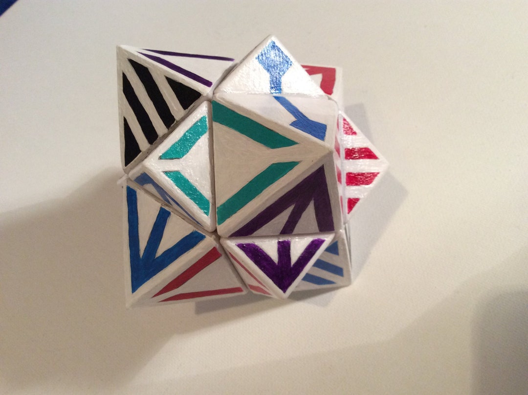 Codex Hand Painted Rubiks Cube/skewb - Etsy