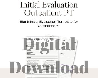 Physical Therapy Acute Care Initial Evaluation Template for 4 Patients ...