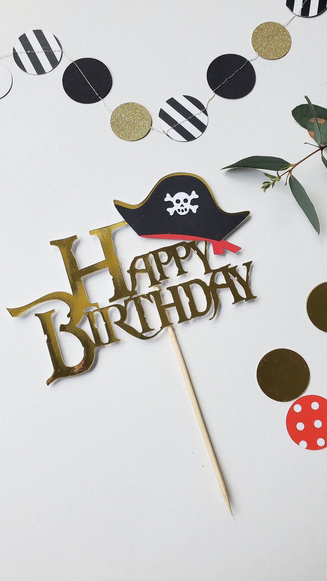 Cake Topper Happy Birthday Pirate - Etsy