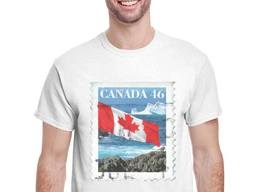 Vintage Tee, Vintage Canada Shirt, Canadian Shirt, Canada Stamp Tee ...