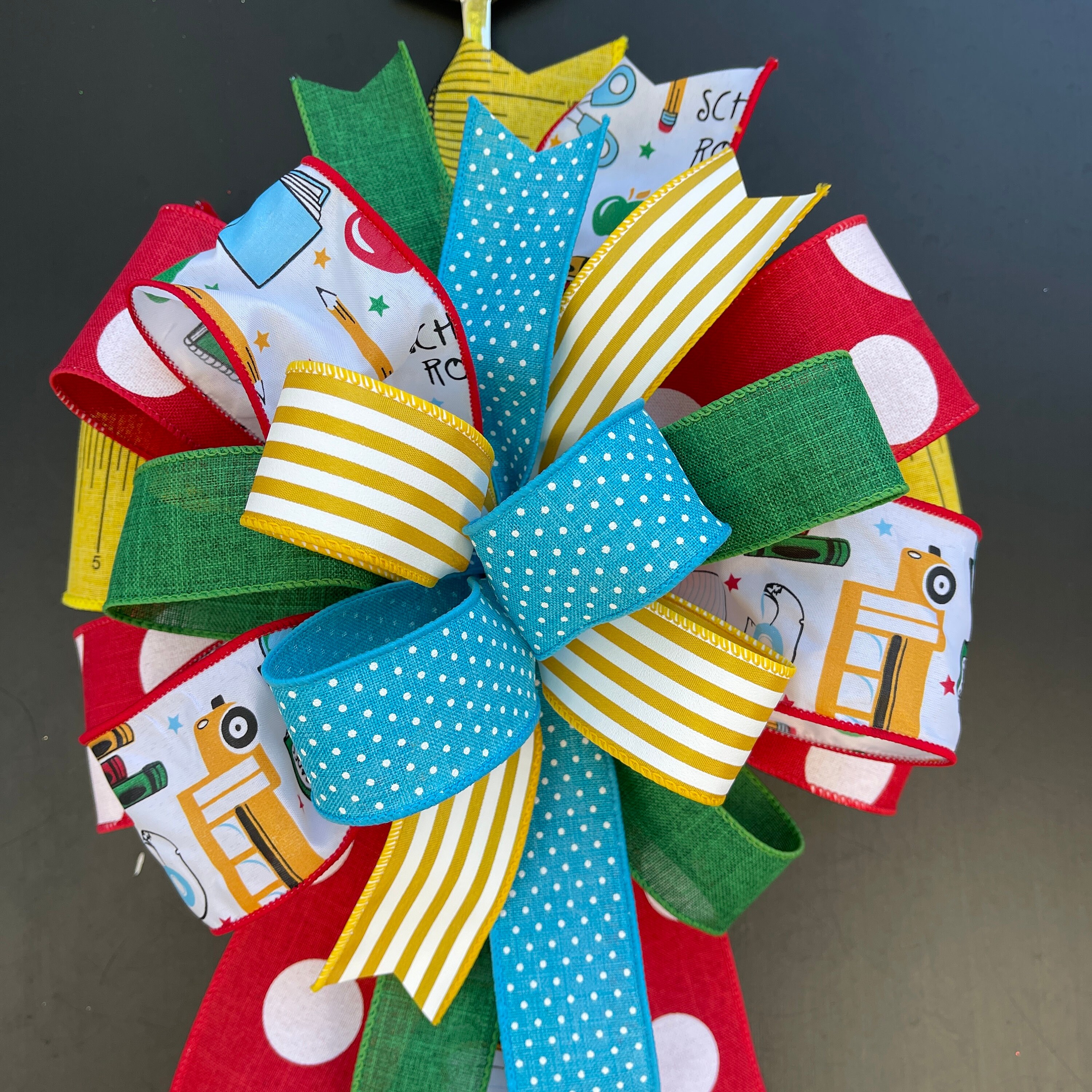 Back to School Wreath Bow: Teacher Classroom or Home Decor - Etsy