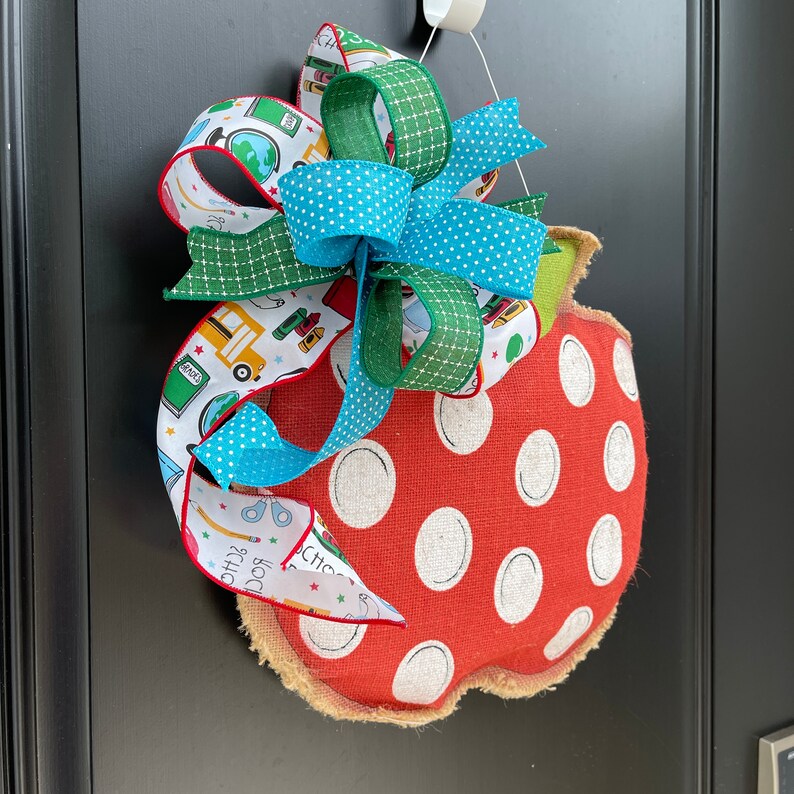 Burlap Apple Back to School Door Hanger Teacher Door Decor - Etsy