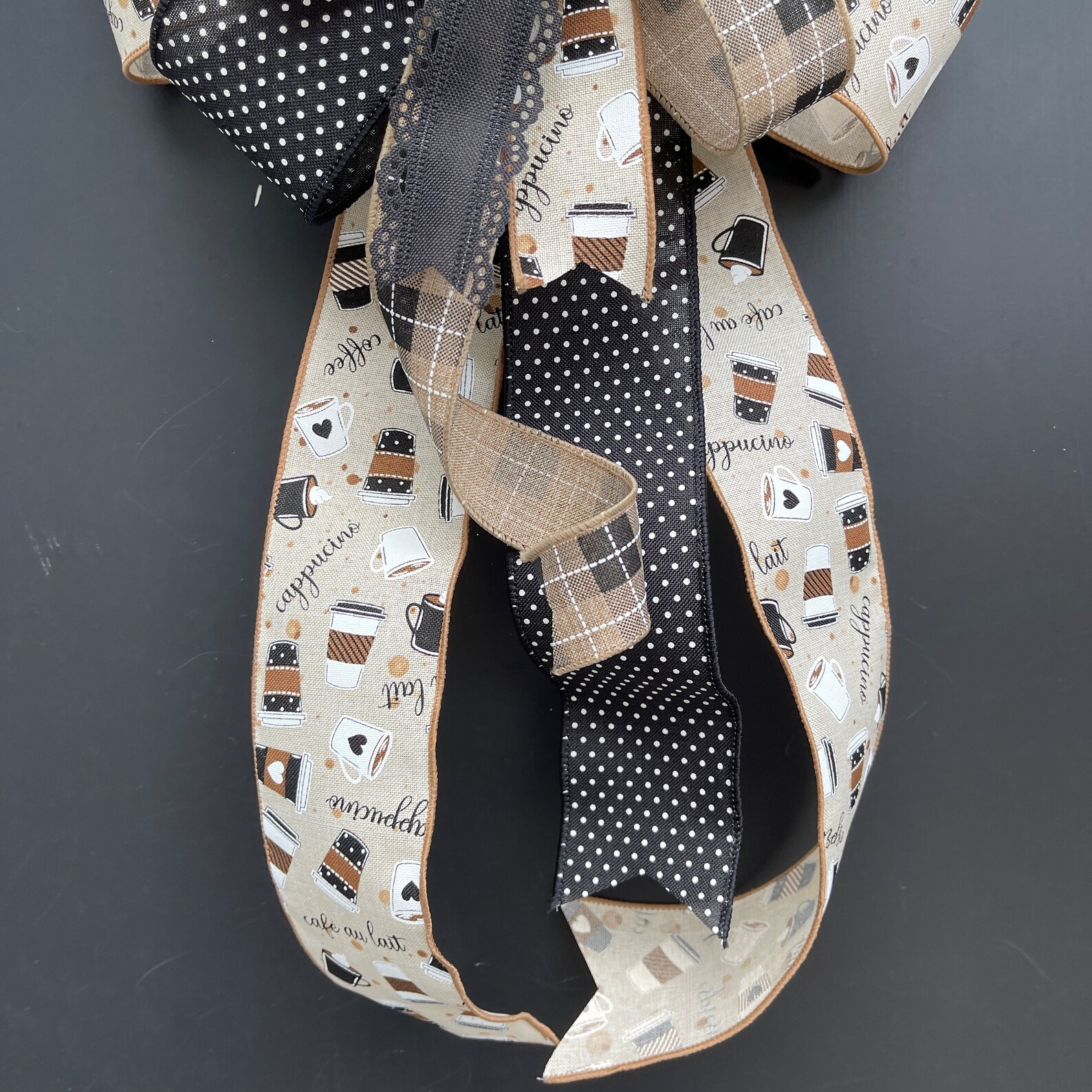 Coffee Theme Wreath Bow Coffee Lovers Bow Indoor or Outdoor - Etsy