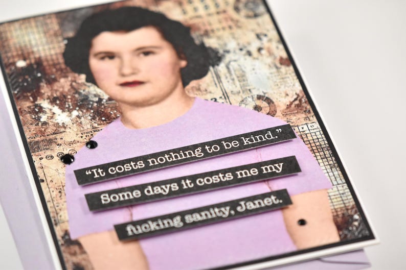 Snarky Sarcastic Old Lady Card: Handmade Humorous Bestie Card Sassy ...