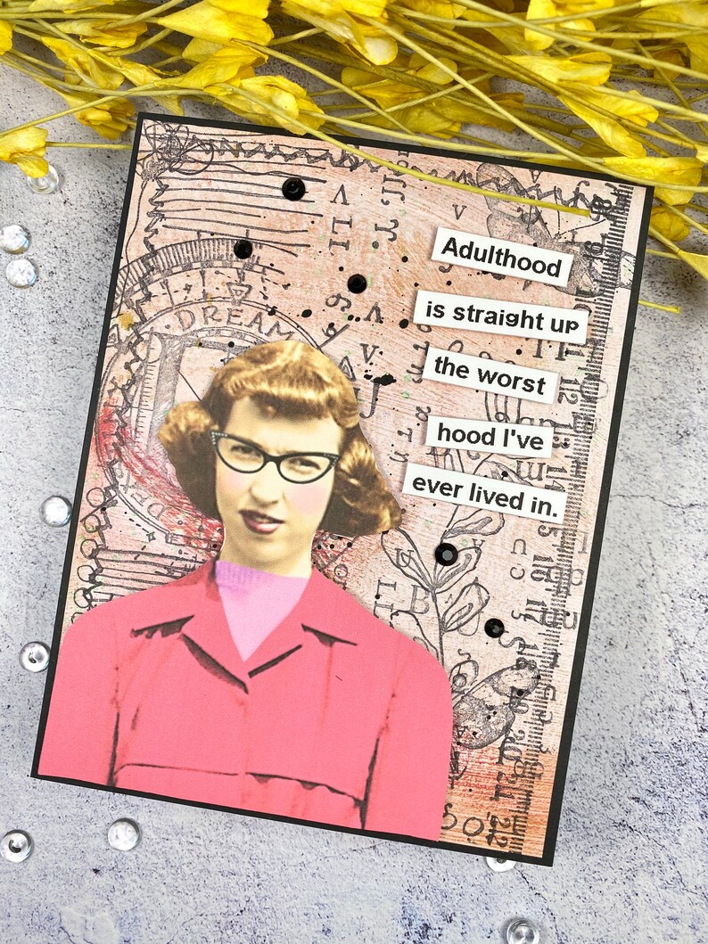 Snarky Card, Funny Card, Hilarious Card, Hand Made Card, Funny Friend ...