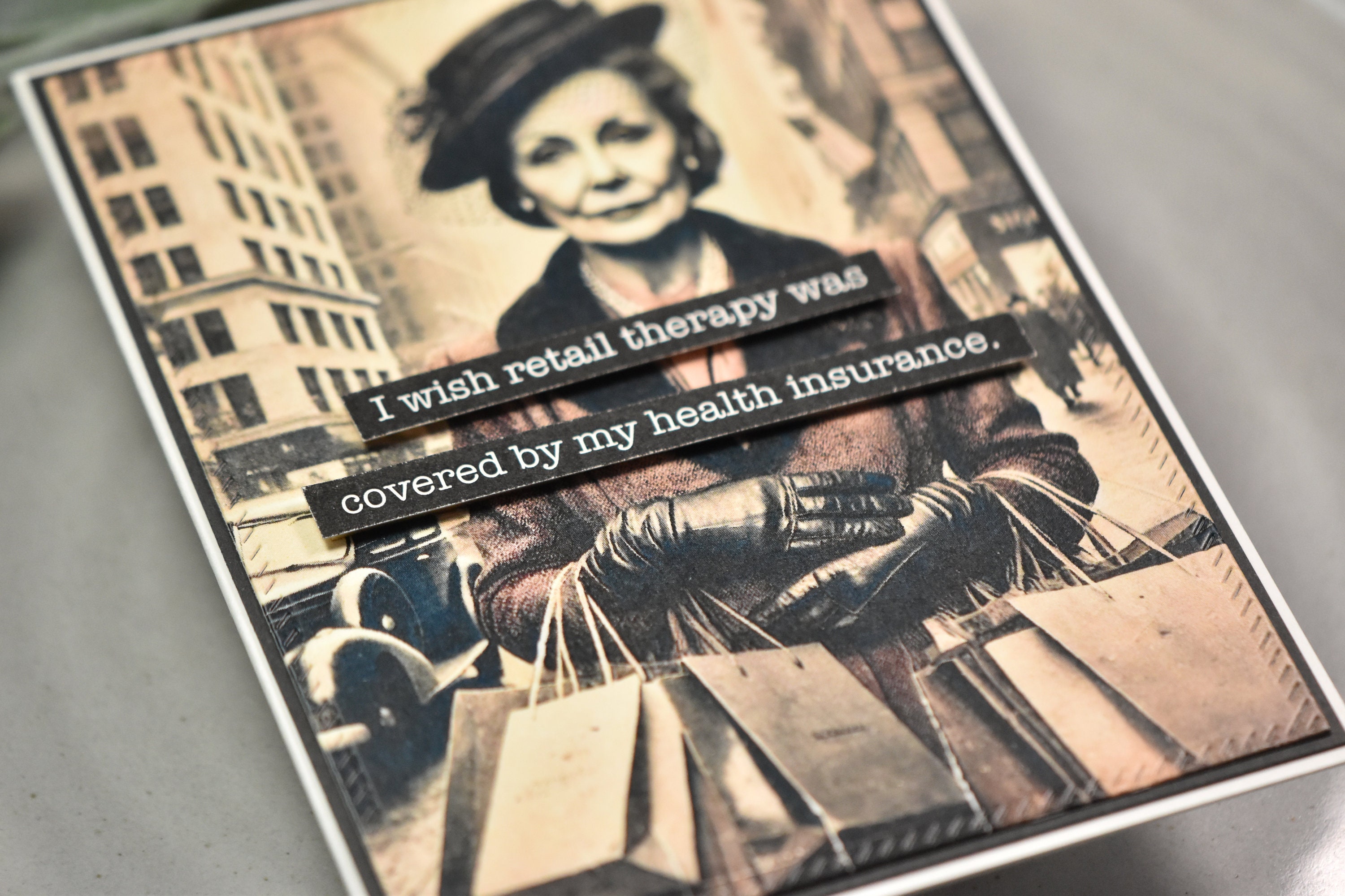 Snarky Old Lady Card: Retail Therapy Humor, Sarcastic Handmade Card - Etsy