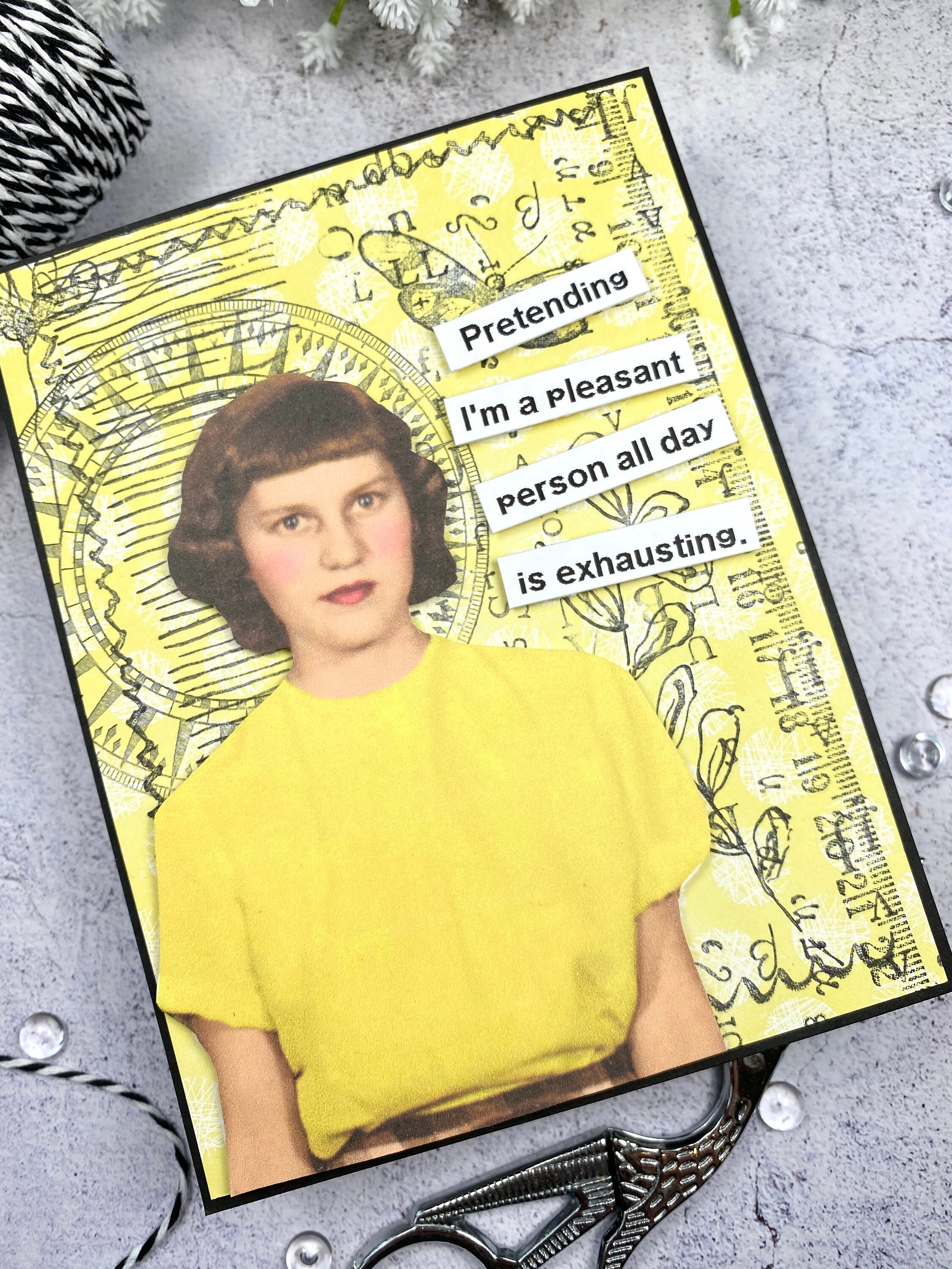 Snarky Card, Funny Card, Hilarious Card, Hand Made Card, Card for ...