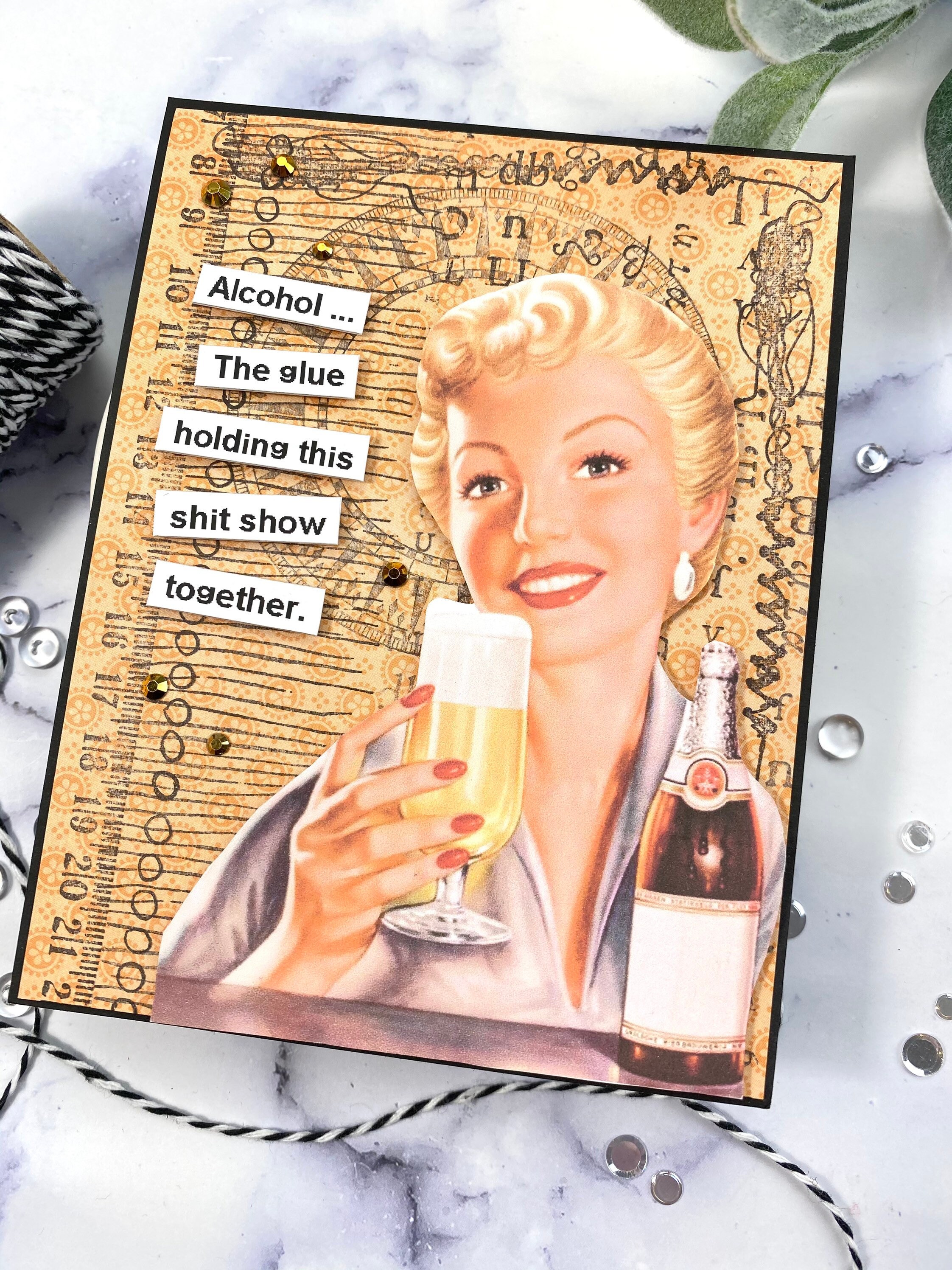 Alcohol Card Snarky Card Sassy Card Drinking Card Handmade - Etsy