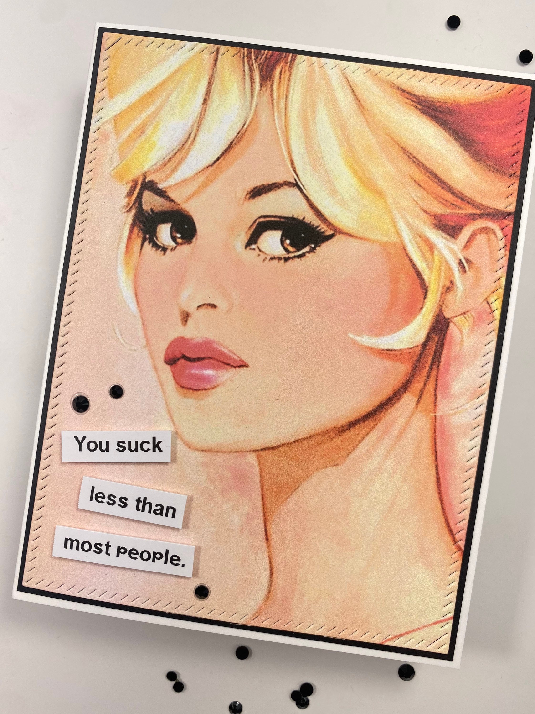 Snarky Card, Sassy, Inappropriate, Hand Made, Sarcastic, Funny ...