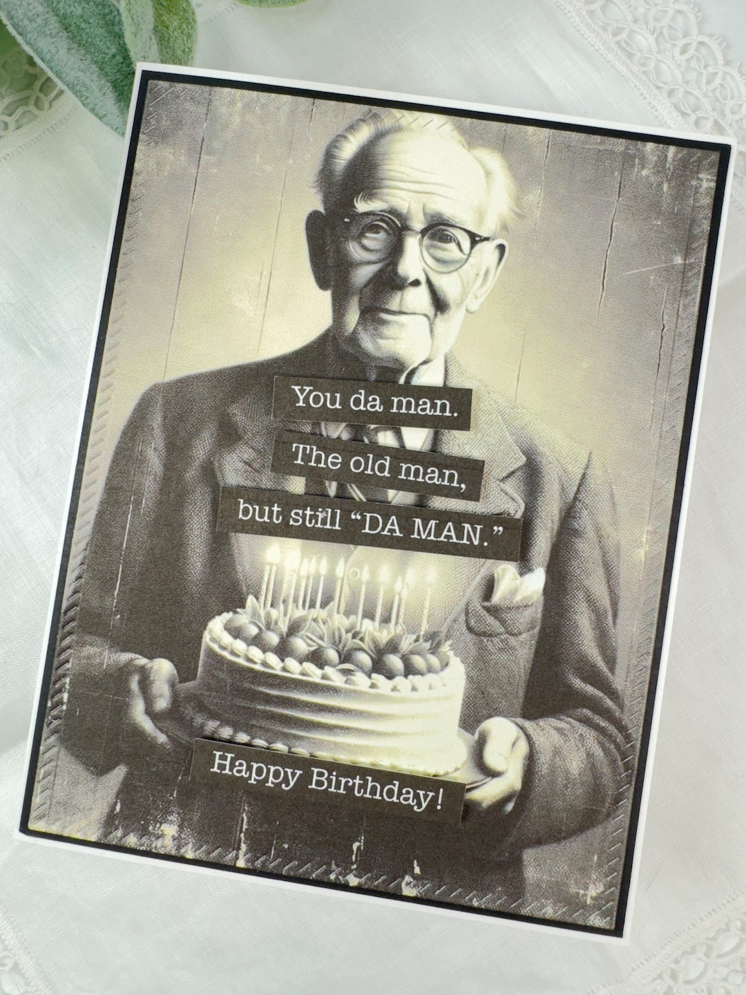 Funny Old Man Birthday Card: Sarcastic Handmade Greeting - Etsy
