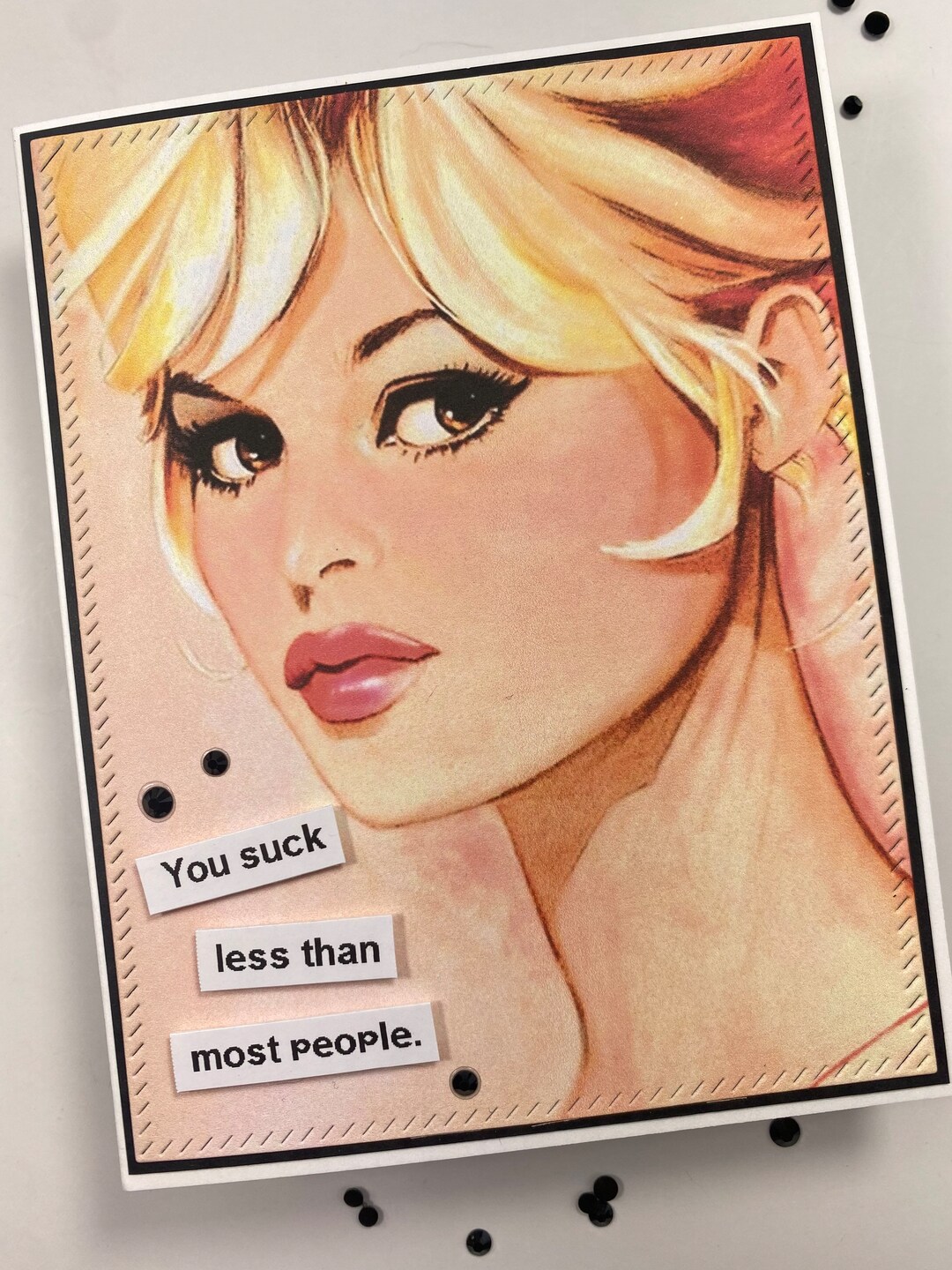 Snarky Card, Sassy, Inappropriate, Hand Made, Sarcastic, Funny ...