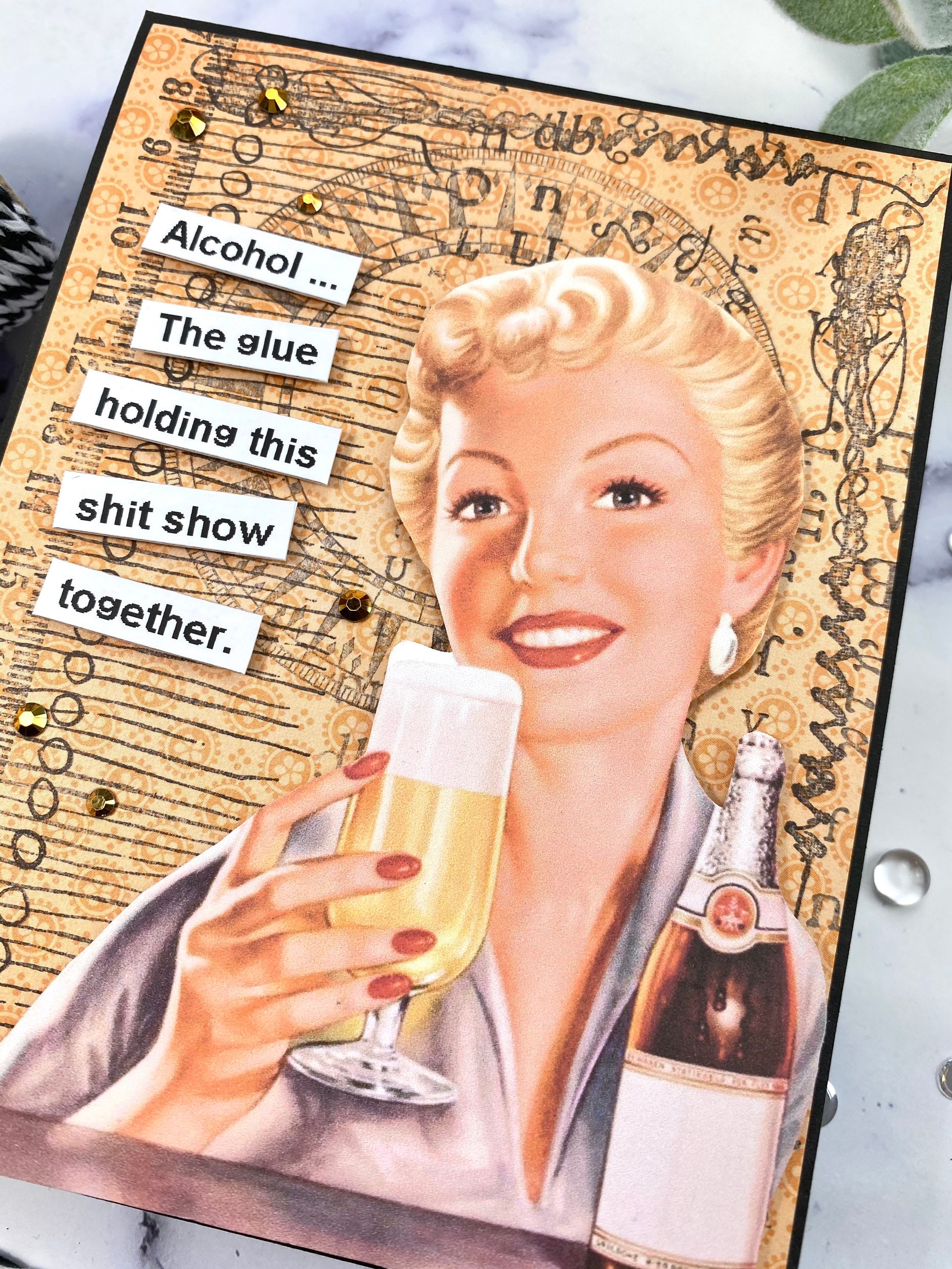 Alcohol Card Snarky Card Sassy Card Drinking Card Handmade - Etsy