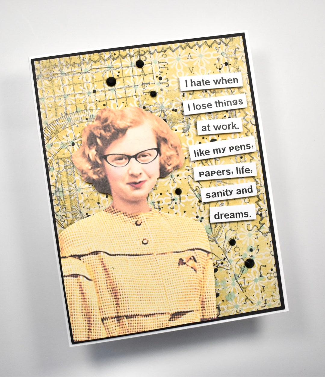 Snarky Card, Funny Card, Work Card, Funny Work Card, Hand Made Card ...