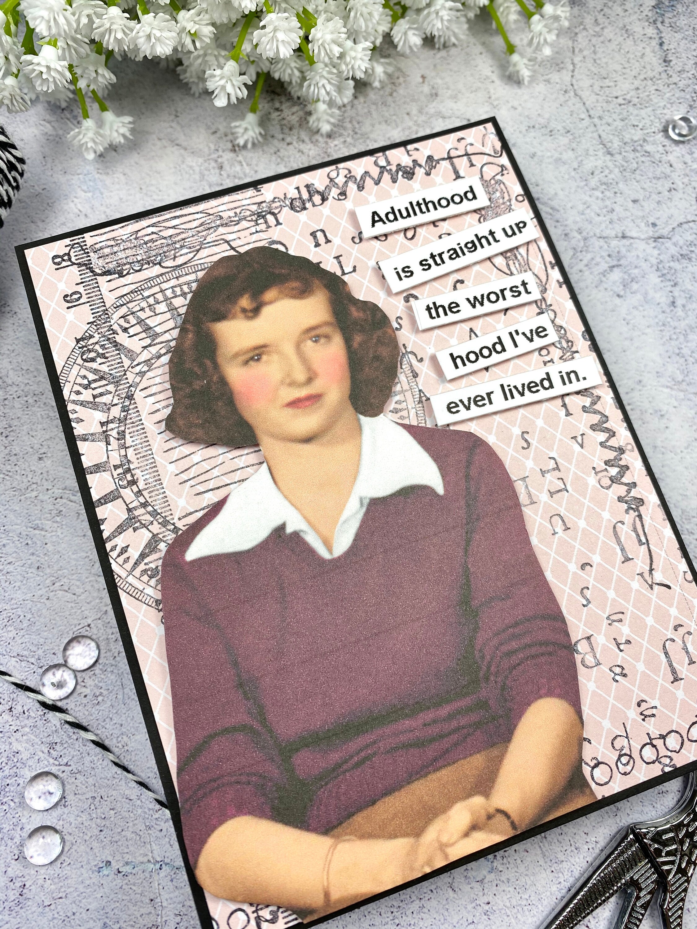 Snarky Card, Funny Card, Hilarious Card, Hand Made Card, Funny Friend ...