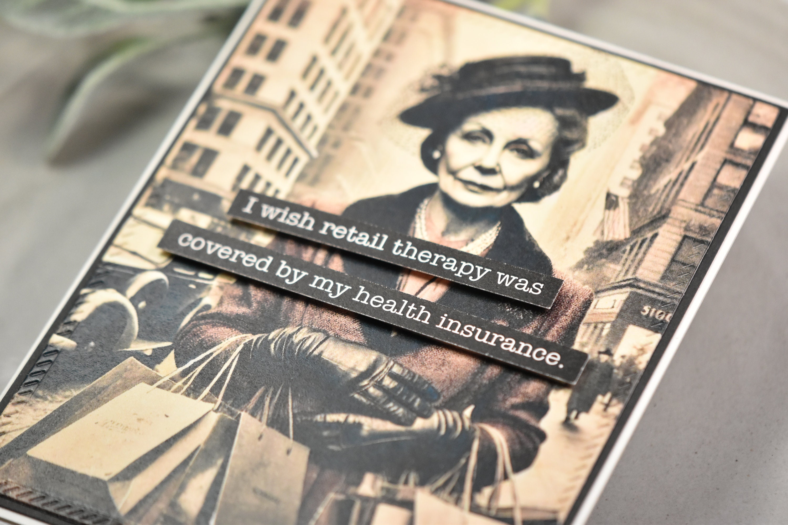 Snarky Old Lady Card: Retail Therapy Humor, Sarcastic Handmade Card - Etsy