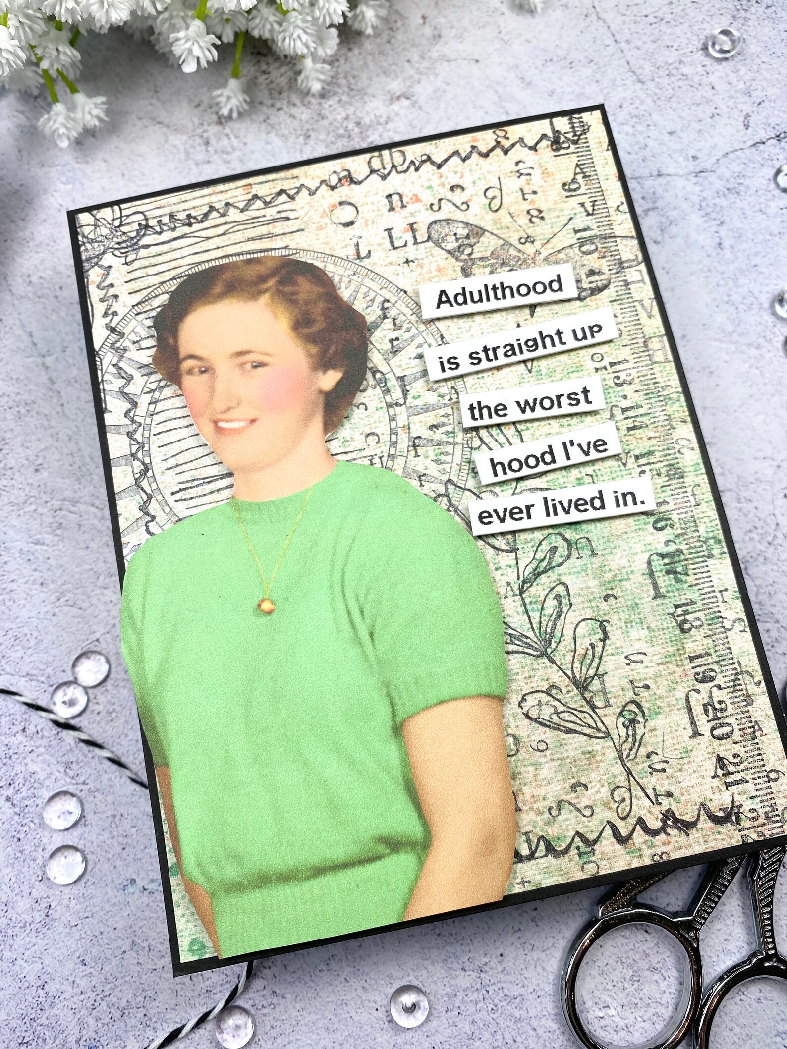 Snarky Card, Funny Card, Hilarious Card, Hand Made Card, Funny Friend ...