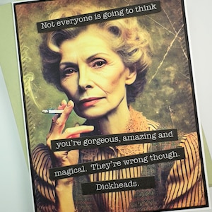 Snarky Sarcastic Old Lady Card: Handmade Bestie Friendship Funny ...
