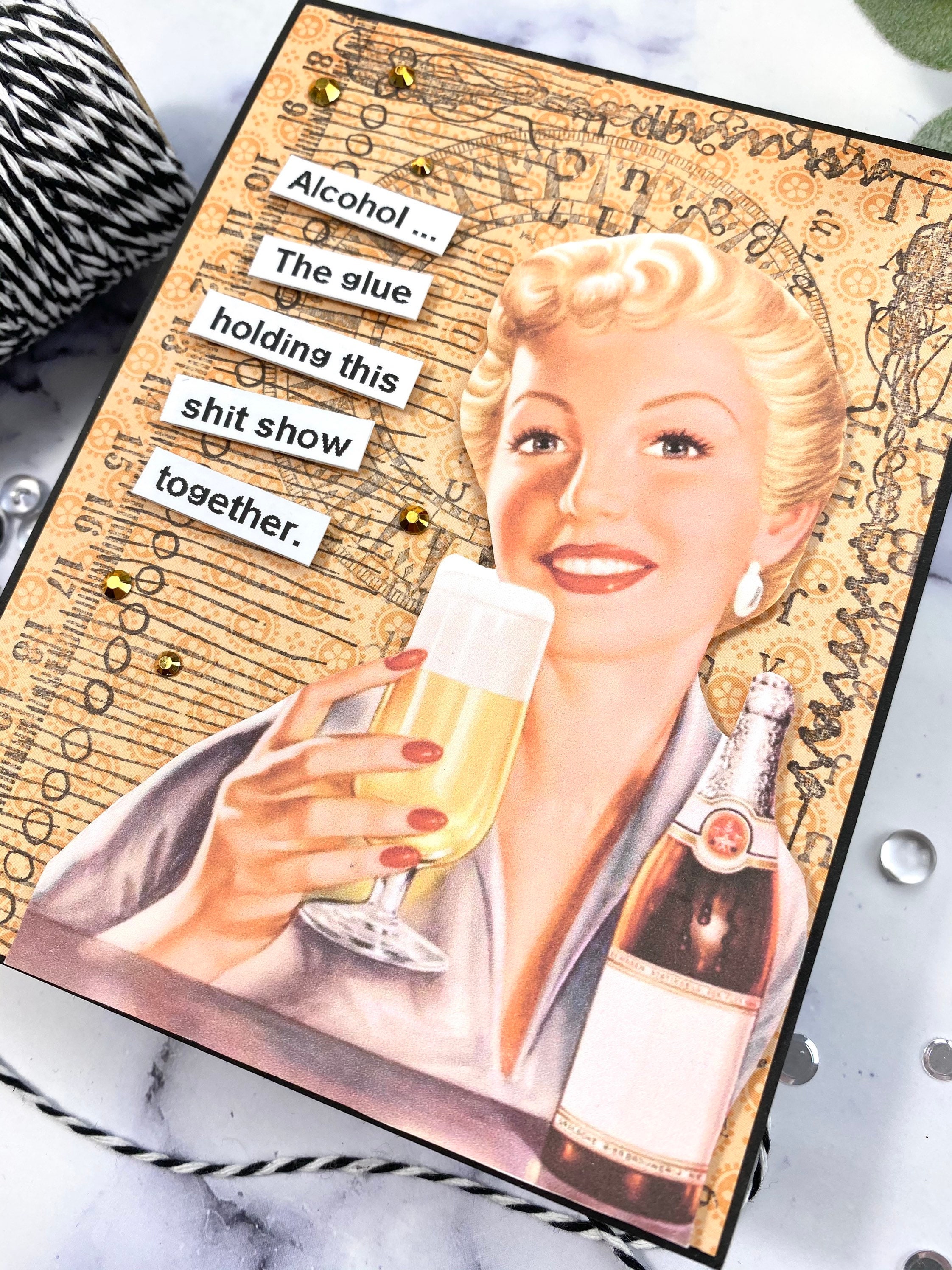 Alcohol Card Snarky Card Sassy Card Drinking Card Handmade - Etsy