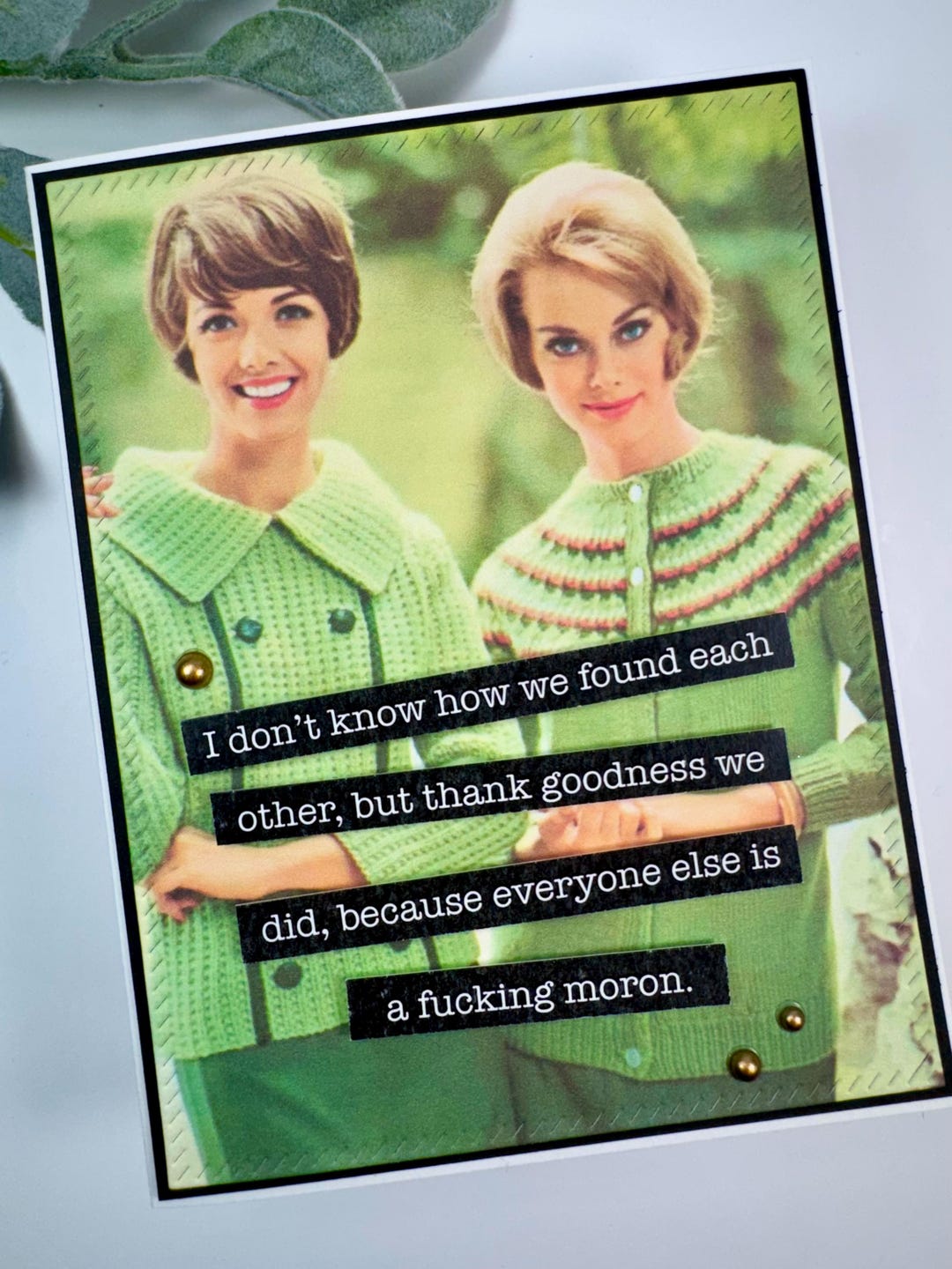 Snarky Card, Sassy, Inappropriate, Handmade, Sarcastic, Card for Friend ...