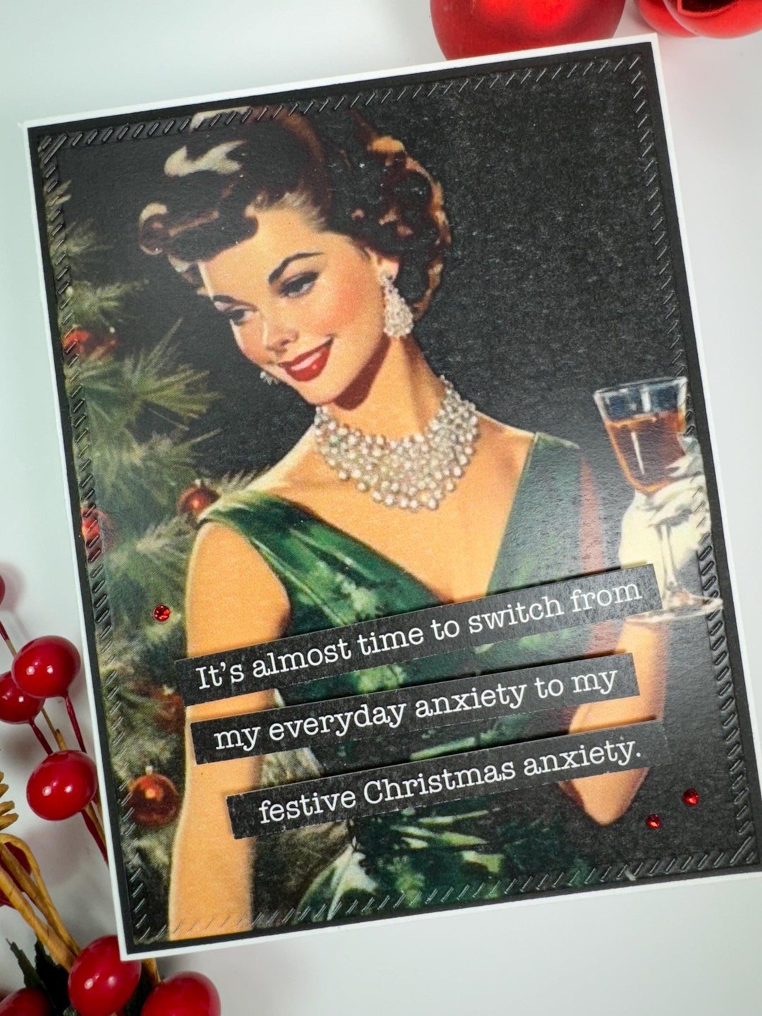 Funny Holiday Card, Christmas, Seasonal, Handmade, Sarcastic, Retro ...