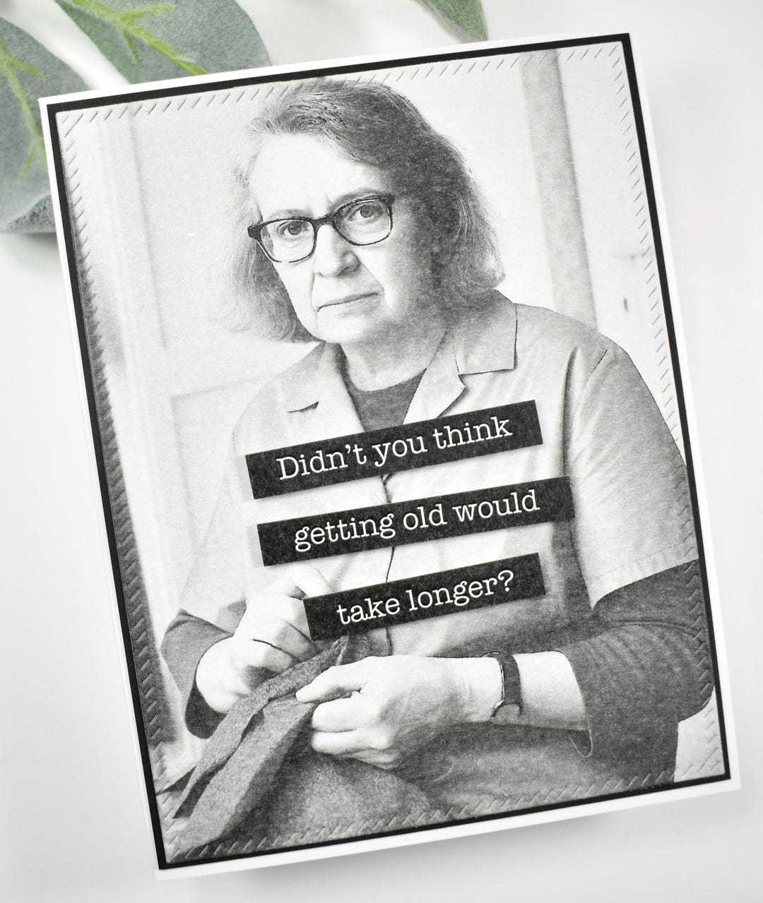 Funny Old Lady Handmade Card: Sarcastic Birthday Card for Bestie - Etsy