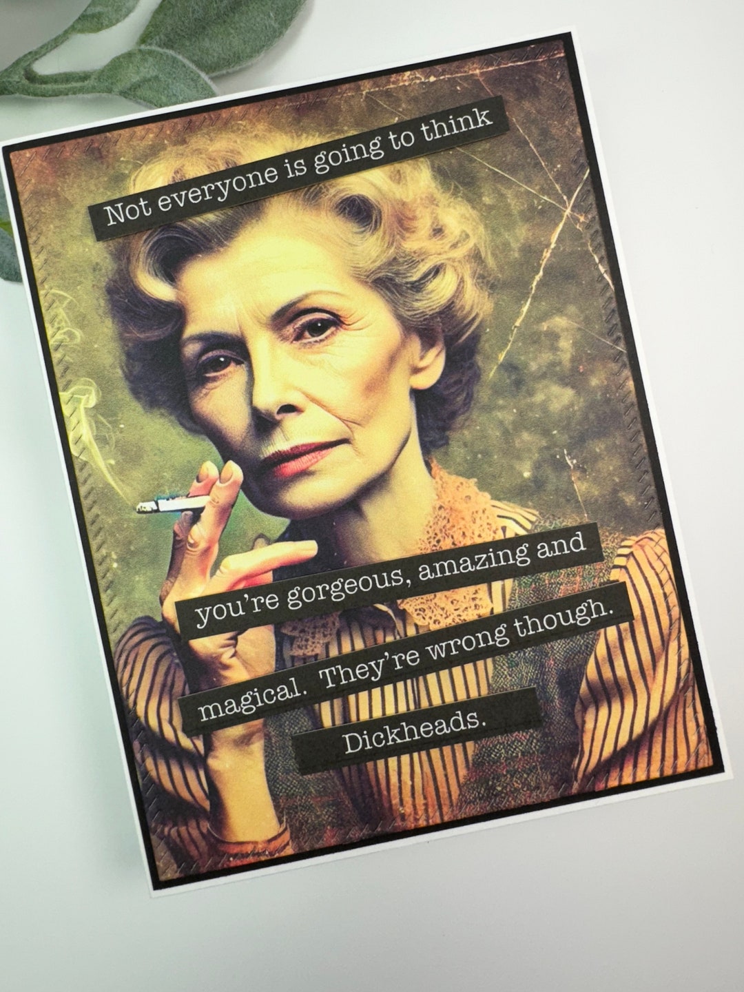 Snarky Sarcastic Old Lady Card: Handmade Bestie Friendship Funny ...