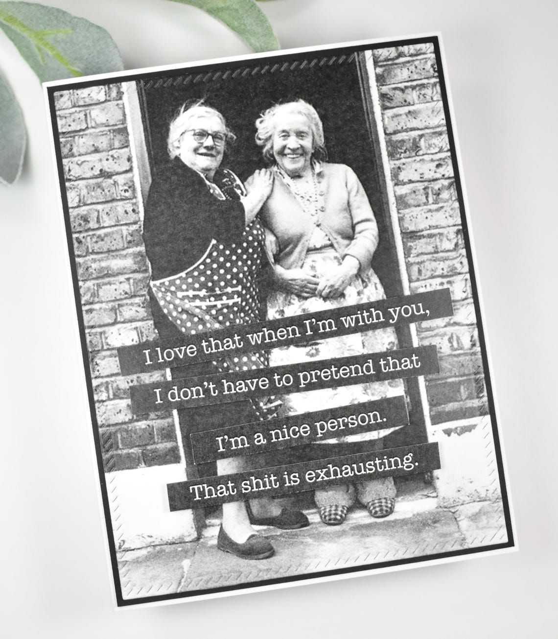 Snarky Old Lady Card: Funny Sarcastic Bestie Handmade Card Hilarious ...