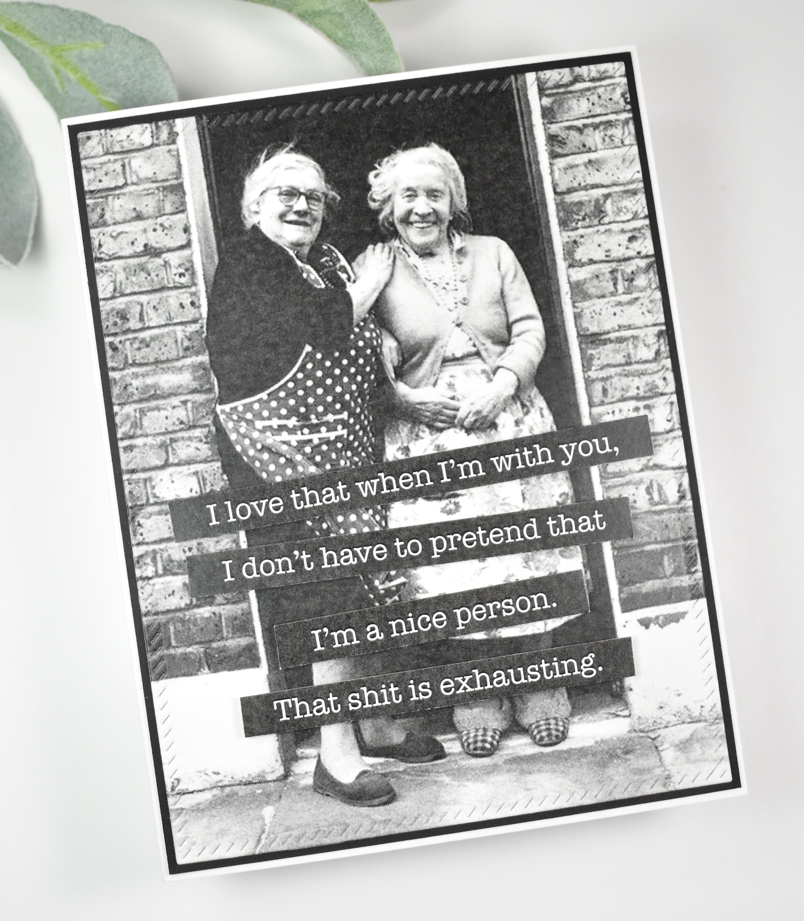 Snarky Old Lady Card: Funny Sarcastic Bestie Handmade Card Hilarious ...